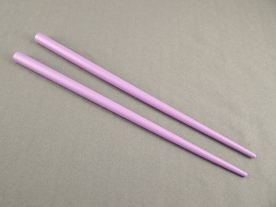 Lt Purple painted solid color wood hair chop sticks picks pins ...