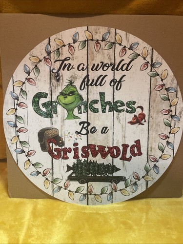 12 Inch Round Grinch Christmas Sign | eBay