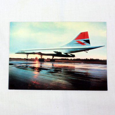 British Airways - Concorde - Sunset - Aircraft Postcard - Good Quality ...
