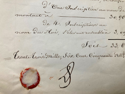 Last King of France Louis Philippe Autographed Signed Document 1849 | eBay