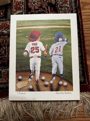 WOODEN PLAQUE 8X10 HOME RUN BUDDIES MARK MCGWIRE AND SAMMY SOSA BY T ...