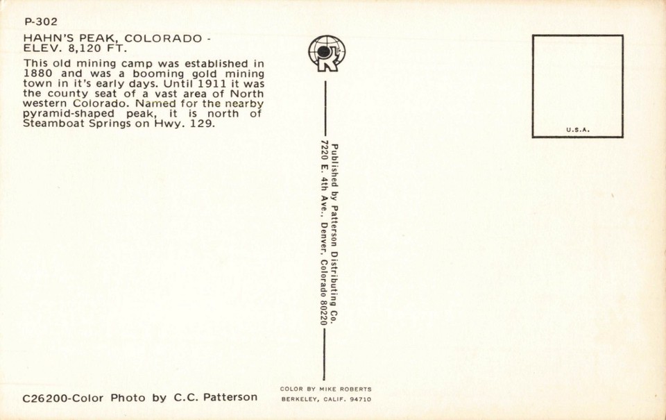 Postcard Hahns Peak Colorado | eBay