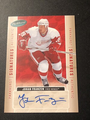 2005-06 Parkhurst Signatures Johan Franzen #JF Rookie Auto RC | eBay