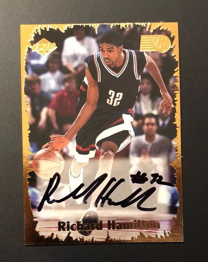 Richard Hamilton Rookie Rage Autograph 1999 Collectors Edge UConn ...