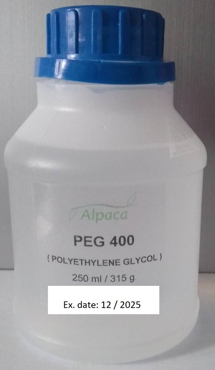Polyethylene Glycol 4oo (PEG 4oo) - 25o ml | eBay