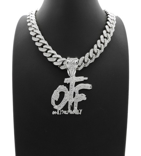 Hip Hop Only The Family OTF & 18" Full Iced Cuban Link Choker Chain ...