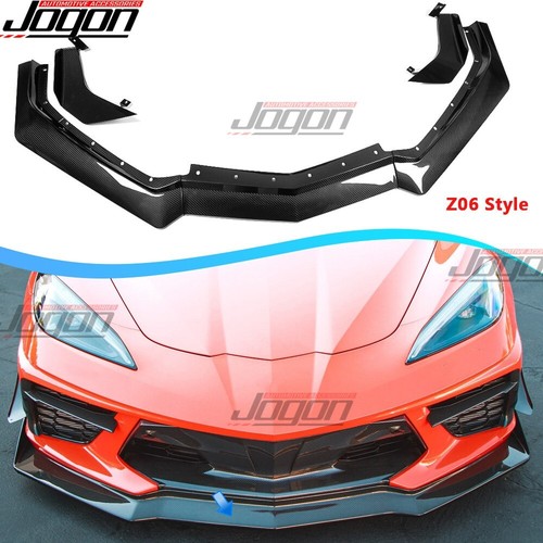 Z06 Style Real Carbon Front Splitters For C8 Corvette Stingray Coupe ...