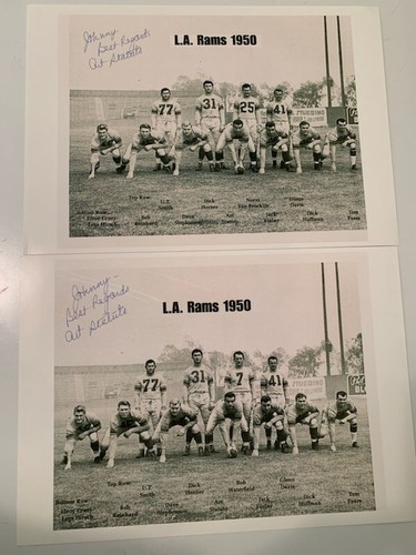 L.A. RAMS 1950 TEAM PHOTO CRAZY LEGS HIRSCH NORM VAN BROCKLIN SIGNED ...