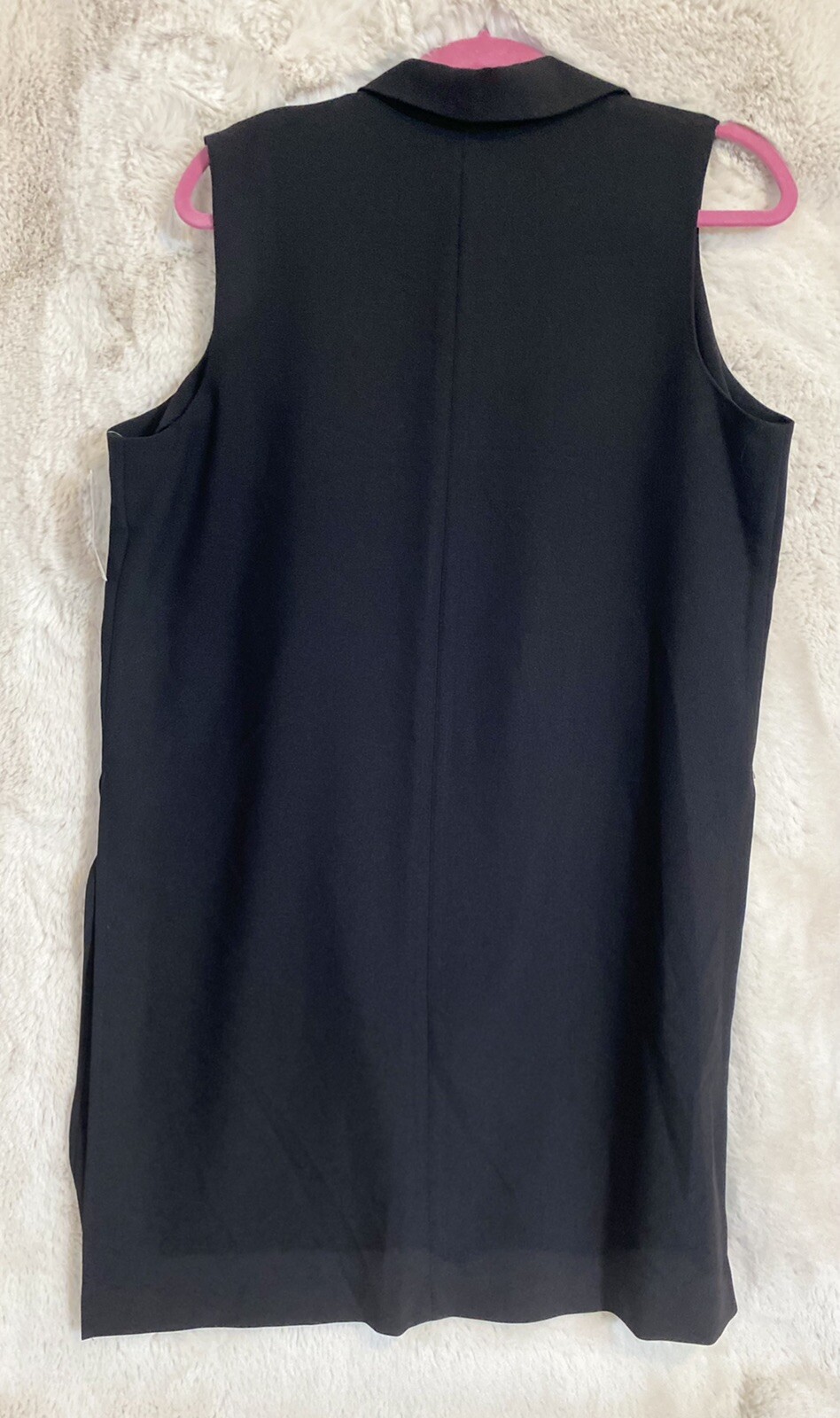 Bar III Womens Long Collared Vest/black/medium 4422 | eBay