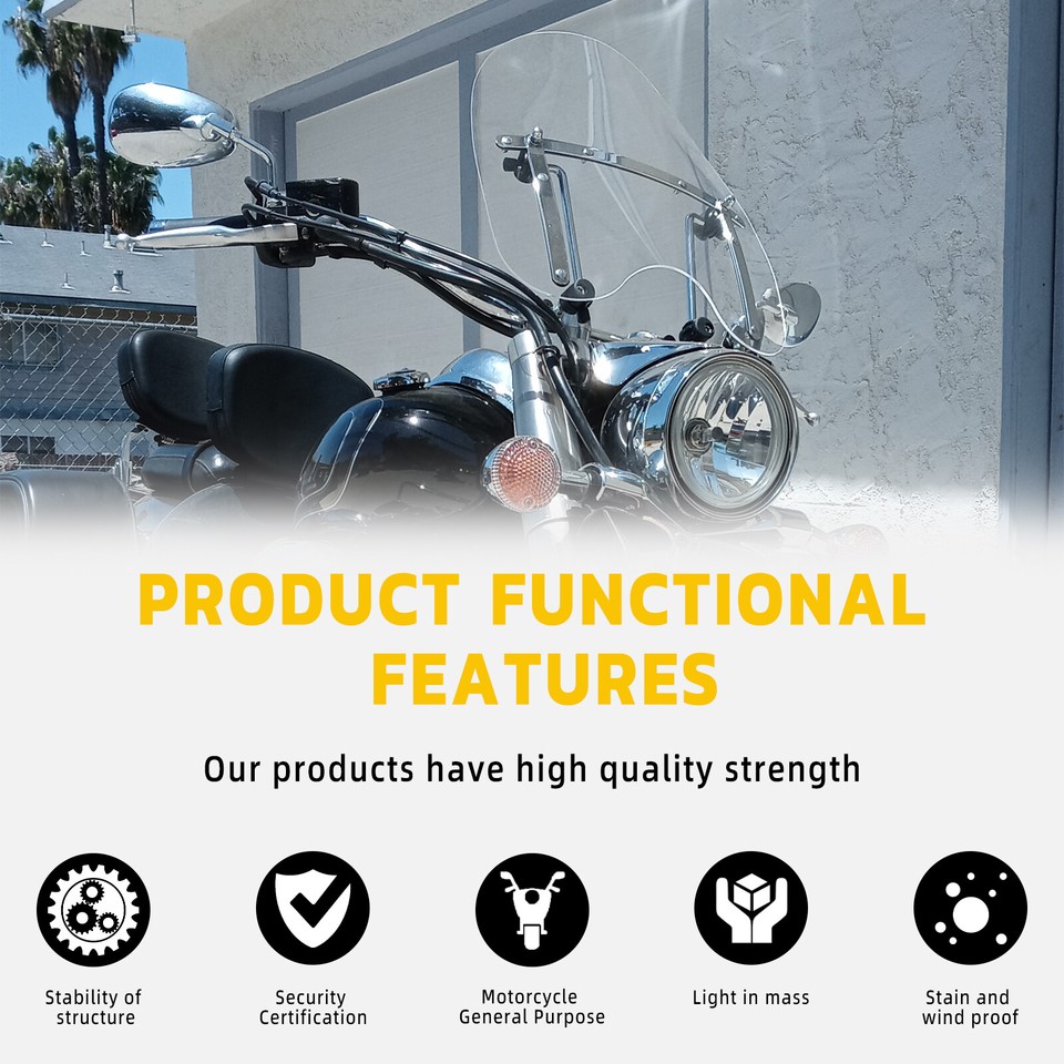 19"x17" Windshield Windscreen Clear For Triumph Bonneville Speedmaster ...