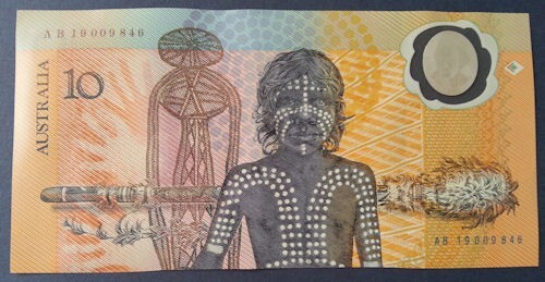 AUSTRALIAN- COMMEMORATIVE $10 BANK NOTE - AB PREFIX - UNCIRCULATED ...