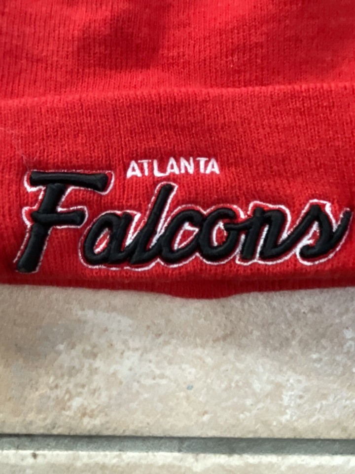 GAME WORN Atlanta Falcons Reebok Beanie Cap Knit Hat Sal Alosi TEAM ...