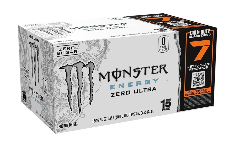 Monster Energy Zero Ultra, Sugar Free Energy Drink, 16 Ounce, Pack of ...