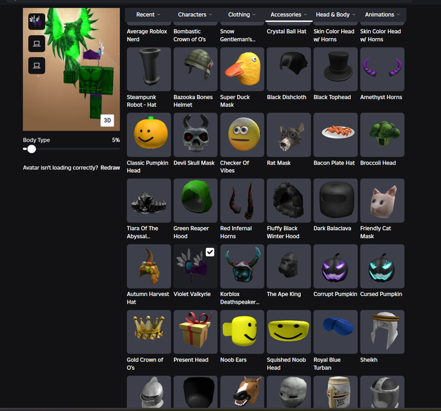 Roblox Dev account stacked💵| Headless, Korblox, Violet Valk, Group W ...