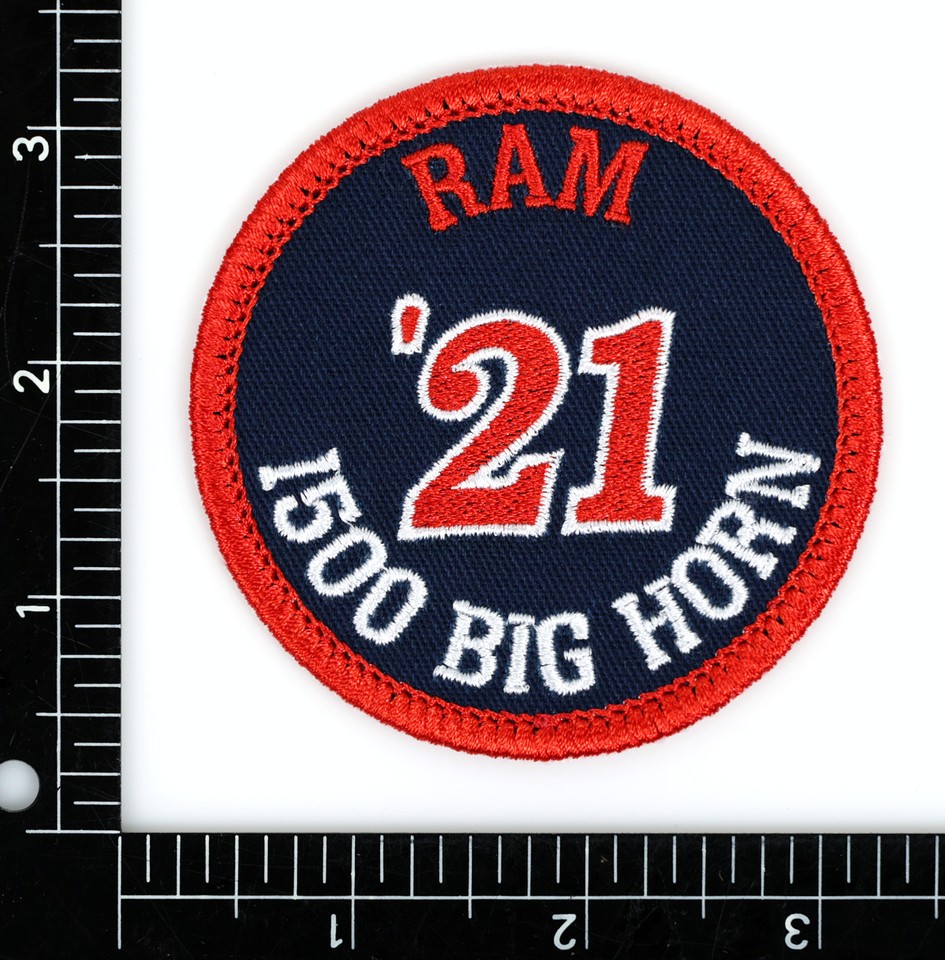2021 Ram 1500 Big Horn Embroidered Patch Black/Red Iron-On Sew-On Hat Backpack | eBay