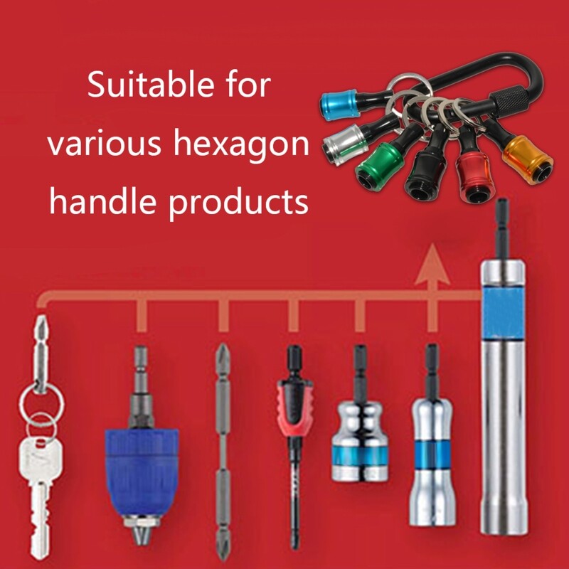 1/4 Inch Hex Shank Keychain Extension Bar Drill Screw Adapter Change ...