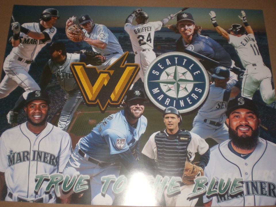 Seattle Mariners Poster Ken Griffey Jr Randy Johnson Ichiro A Rod Edgar ...