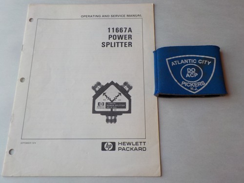 HEWLETT PACKARD 11667A POWER SPLITTER OPERATING AND SERVICE MANUAL | eBay