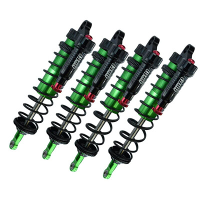 GPM Alum Front & Rear L-Shape Piggy Back Adjustable Spring Shock Green ...