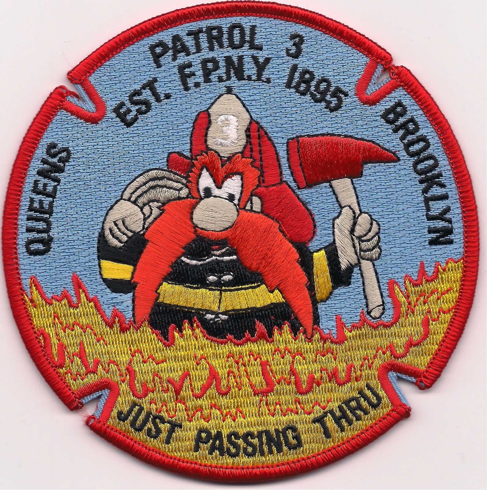 New York City Fire Patrol 3 "Just Passing Thru" (4.5" round size) fire patch | eBay