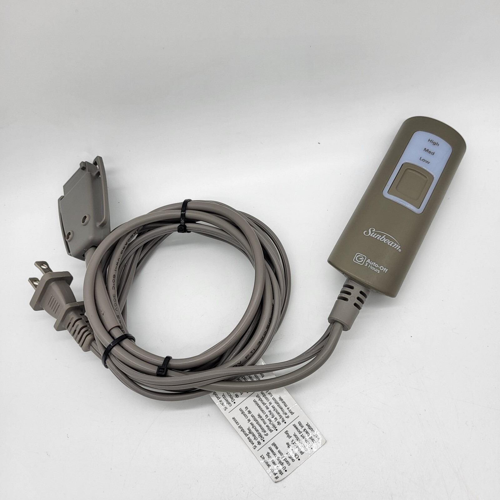 Sunbeam 3-Hour Auto Off Style T85B Electric Blanket Power Supply Plug 3 ...