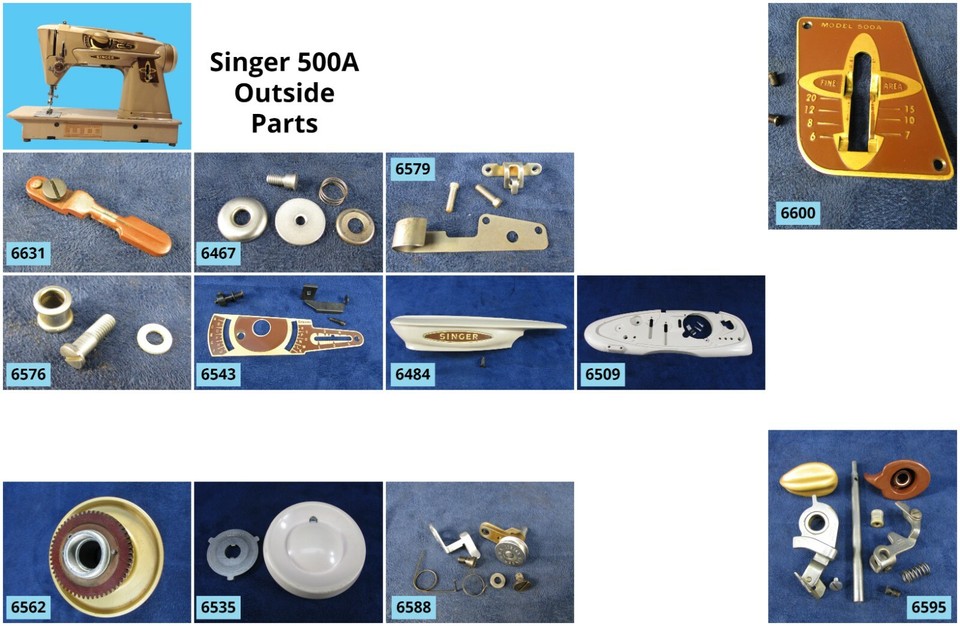 Singer Sewing Machine Model 500A - Choose Your Parts! Free Ship Over ...