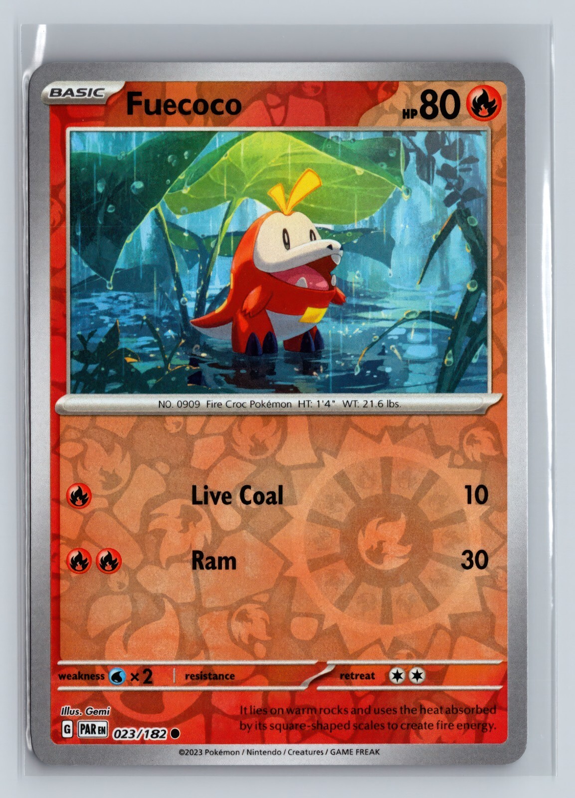 Fuecoco - 023/182 - Paradox Rift -Reverse Holo- Pokemon TCG | eBay