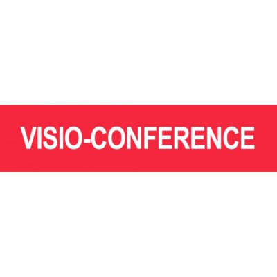 VISIO-CONFERENCE rouge - 29x7cm - Sticker/autocollant | eBay