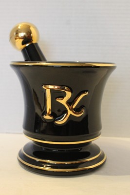 1950s RX Mortar & Pestle Porcelain Cobalt Blue Drug Store Advertising ...