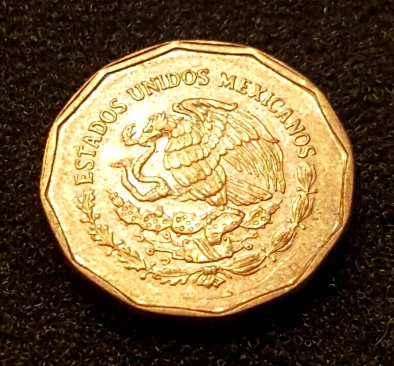 20 Centavos 1993 (large type) designs from Reed (Acatl) Aztec Calendar ...