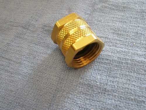 3/4" Double Female Threaded Brass Hex Garden Hose Swivel Adapter #BA977 ...