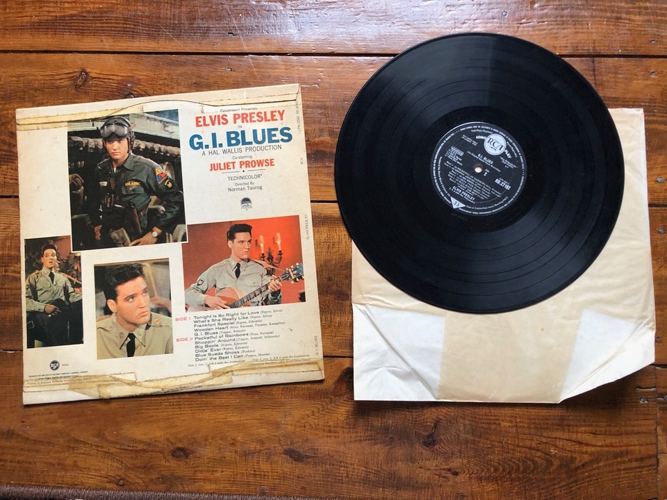 ELVIS PRESLEY ’G.I. Blues' 12" Vinyl LP Record 1960 Soundtrack RCA Mono ...