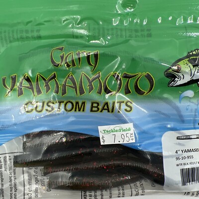 gary yamamoto senko 4" yamasenko 10 pk 9s-10-955. Wtr Blk Rd/lt Wtr Red ...