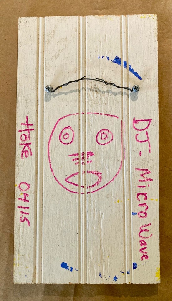 Robert Hoke Original 2015 Painting "DJ Microwave" Folk Outsider Art | eBay