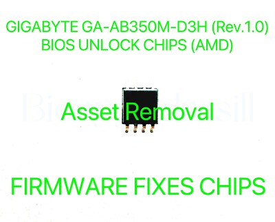 GIGABYTE GA-AB350M-D3H (Rev1.0), ADMIN NO PASSWORD BIOS CHIP Asset ...