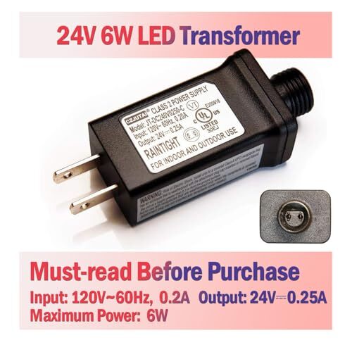 24V LED Christmas Trees and Strip Lights Adapter - Class 2 Power Supply ...