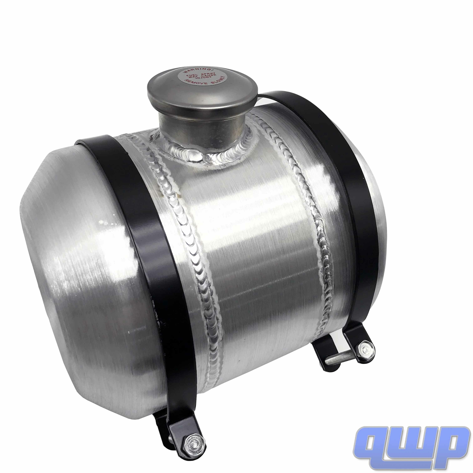 Fuel Tank 2 Gallon Center Fill Round Aluminum Gas Tank Outlet 1/4 NPT 8 ...