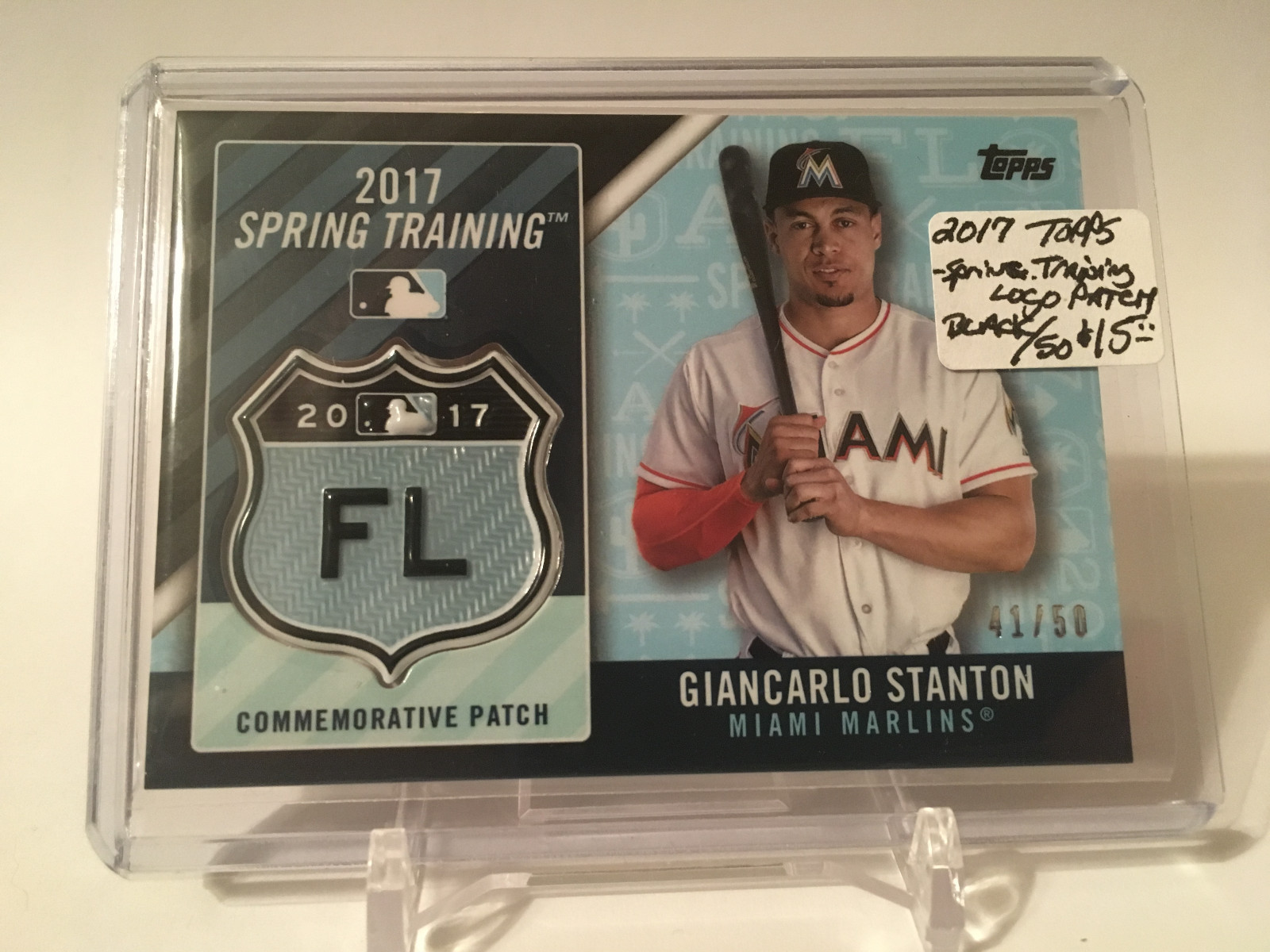 2017 Topps - Mlb Spring Training Logo Patch Giancarlo Stanton #MLBST-GS ...