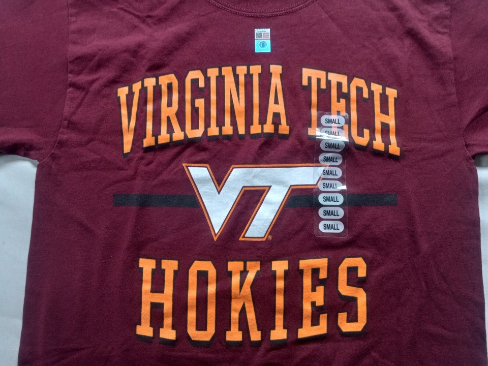 NEW Virginia Tech Hokies VT Maroon & Orange T-Shirt Size Men's Size S ...