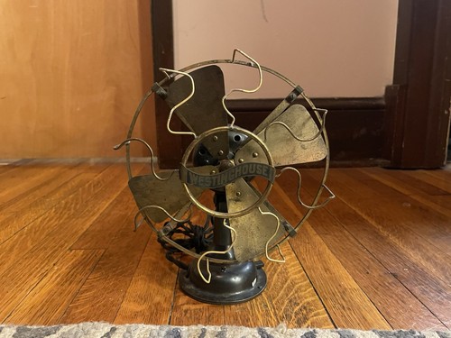 Antique Westinghouse 8” All Brass Table Fan Brass Blade Brass Cage | eBay