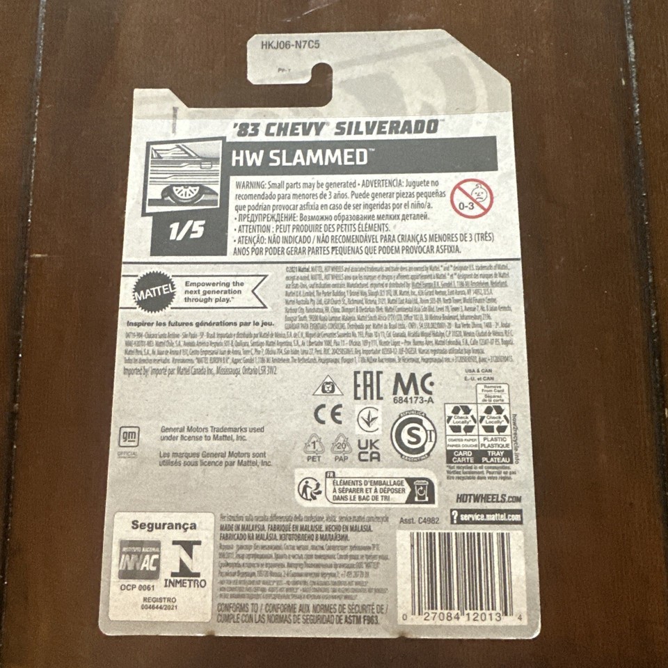 2023 Hot Wheels PICKUP TRUCK Black '83 Silverado CHEVY 1/5 HW Slammed ...