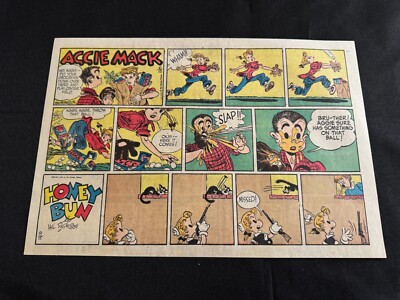 #13 AGGIE MACK by Hal Rasmusson Lot of 3 Sunday Third Page Comic Strips ...