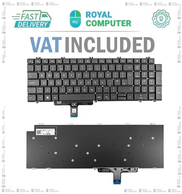 Dell Precision 7670 7680 7770 7780 Keyboard UK Layout NON-BACKLIT | eBay