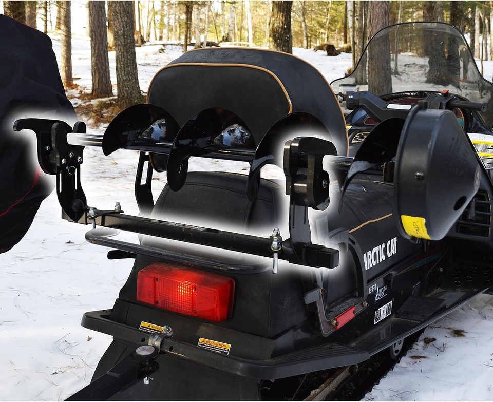 Jaws of Ice Auger Carrier Mount Rack for ATV Metal Racks / Snowmobile ...