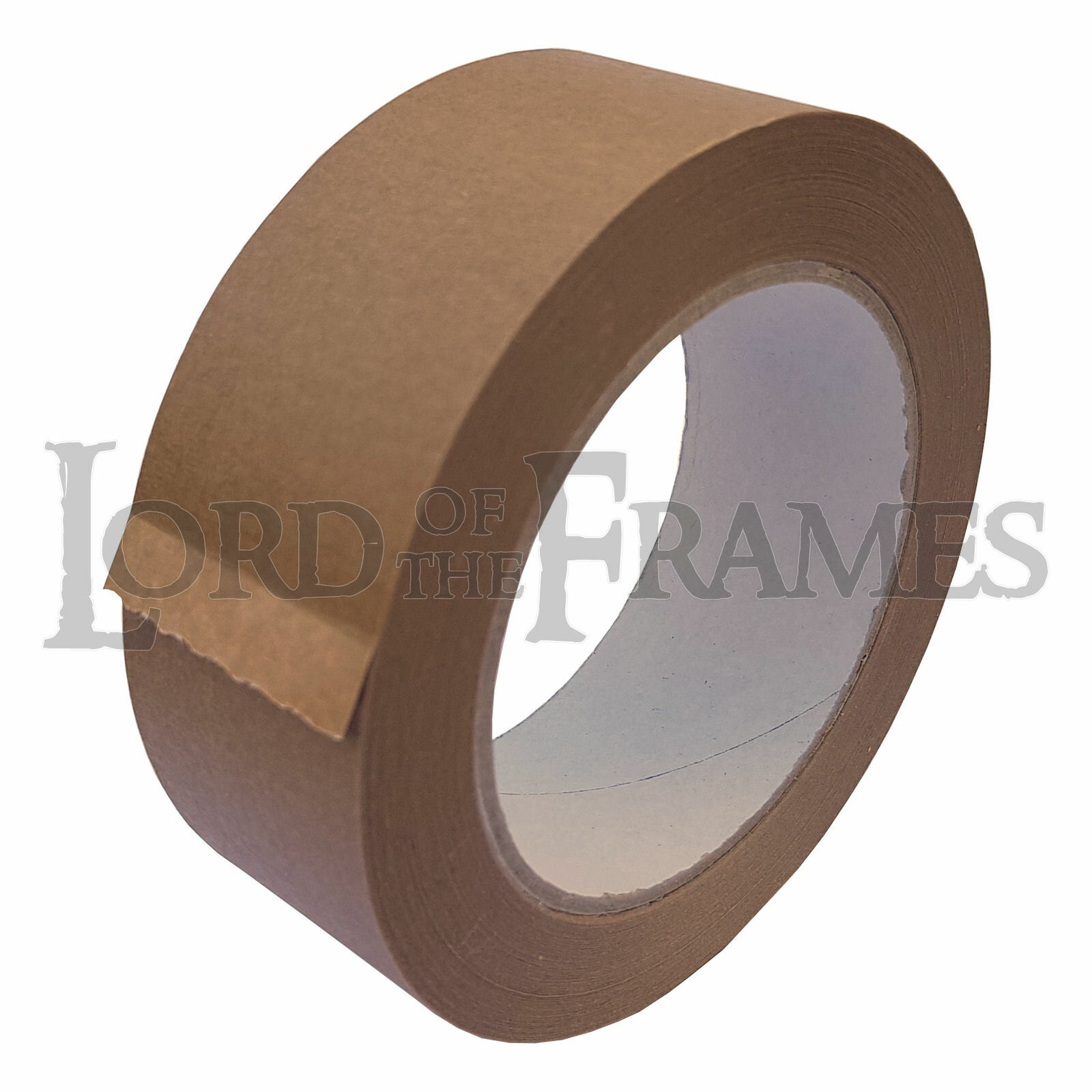 38mm x 50m Brown Paper Self Adhesive Backing Tape Picture Frame Framing ...