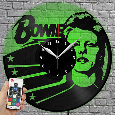 LED Clock David Bowie Vinyl Record Wall Clock Led Light Wall Clock 2624 ...