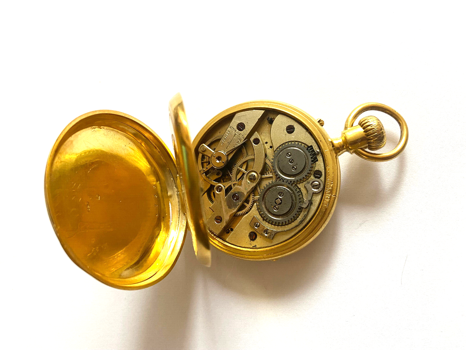 Antique Rare Gothic Memento Mori Enamel Skeleton Scene Dial Silver ...