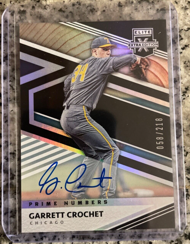Garrett Crochet 2020 Elite Extra Edition Prime Numbers Auto #/218 ...