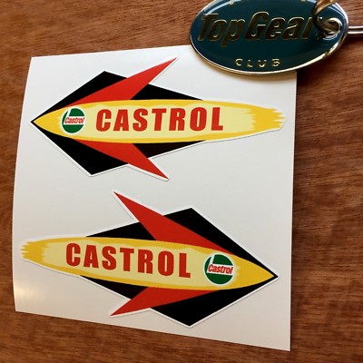 CASTROL ROCKET Handed Classic Scooter Motorcycle Stickers Decals 2 off ...