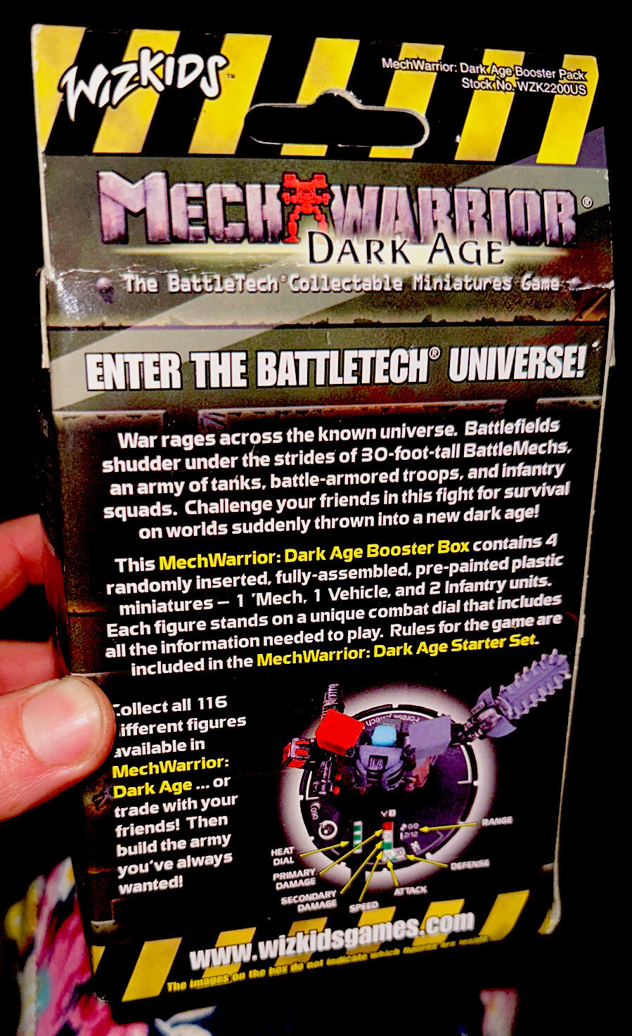 WizKids Mechwarrior Dark Age Booster Pack Mech Warrior Wzk2200us for ...